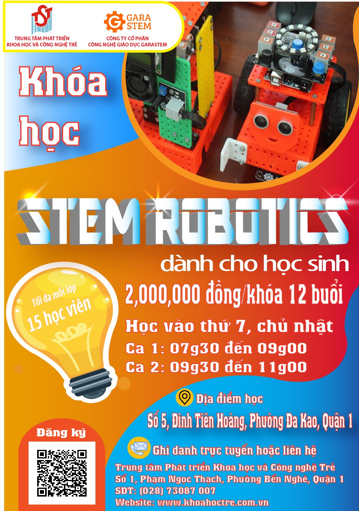 Chiêu sinh khóa học STEMROBOTICS – Khoa học trẻ TST